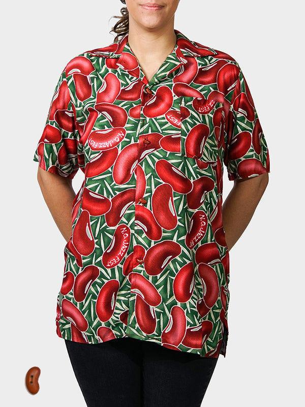 HowAhYa® Hawaiian Shirt - Red Beans & Rice™ Print – Art 4 Now®